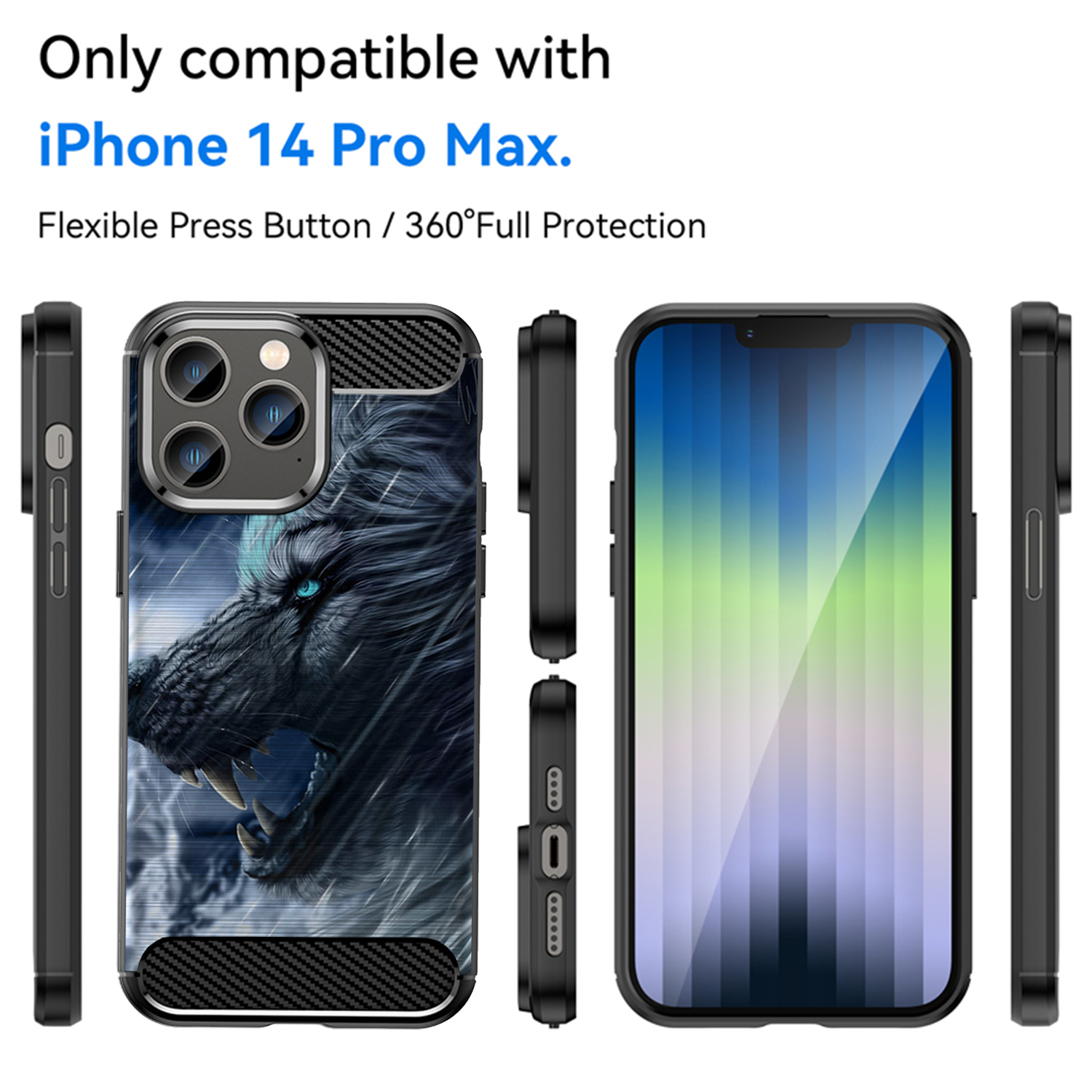 Hülle für [Apple iPhone 14 Pro Max] [Flex TPU Fiber SET1] Slim Flexibler Schock | eBay